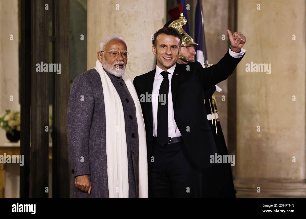 (250211) -- PARIS, Feb. 11, 2025 (Xinhua) -- French President Emmanuel ...