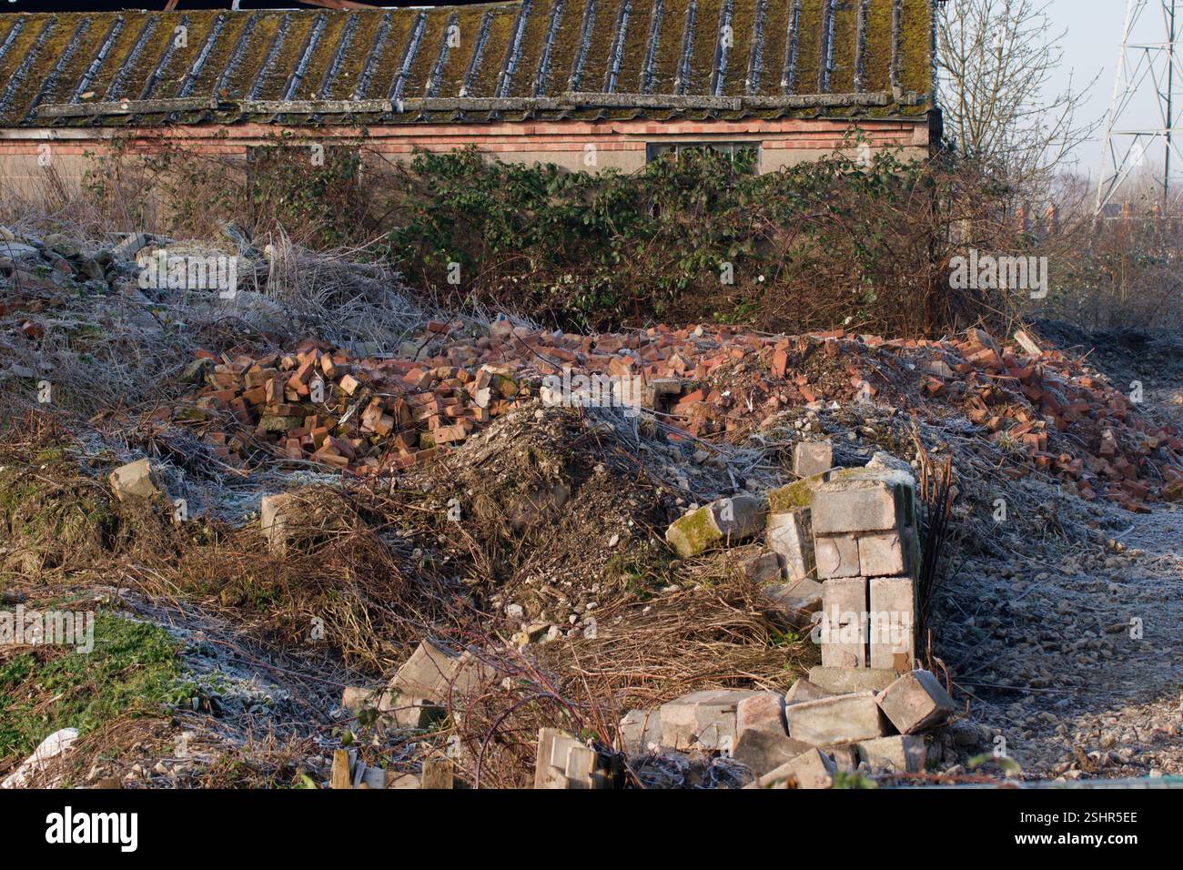 Rubble from a demolished building Stock Photo - Alamy