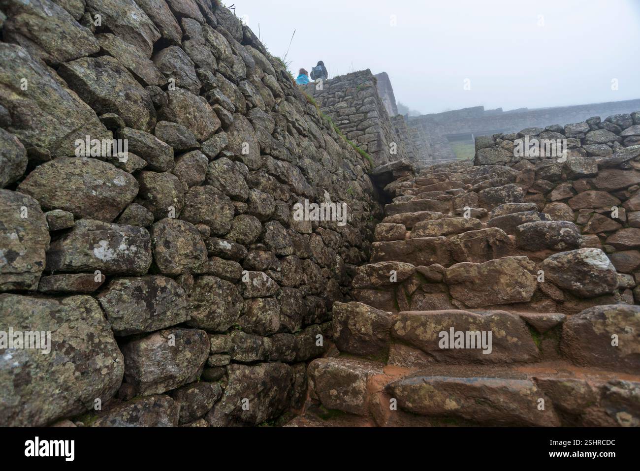 Incas stone architecture from famous Machu Picchu site in Peru Stock ...