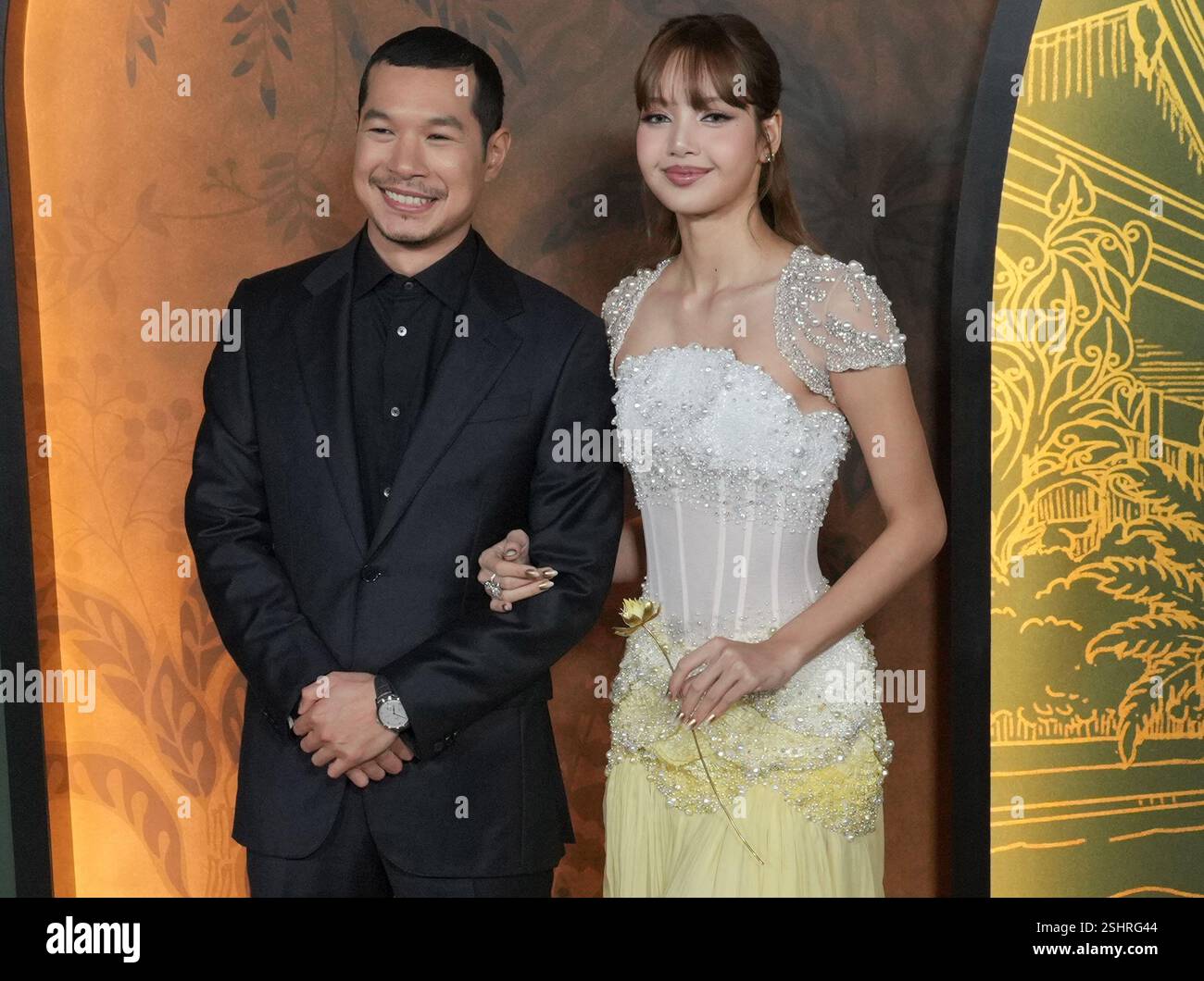 Los Angeles, USA. 10th Feb, 2025. (L-R) Tayme Thapthimthong and Lalisa ...