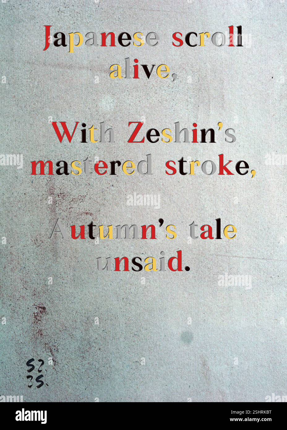 Japanese scroll alive, With Zeshin's mastered stroke, Autumn's tale ...
