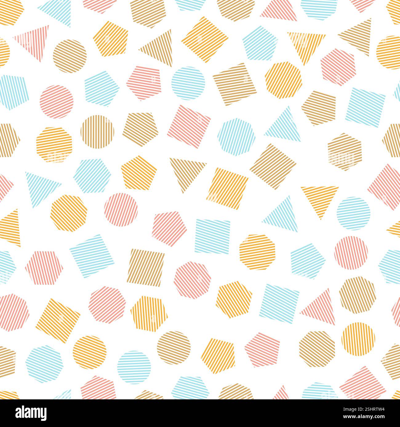Seamless geometric pattern with multicolored geometric elements for ...