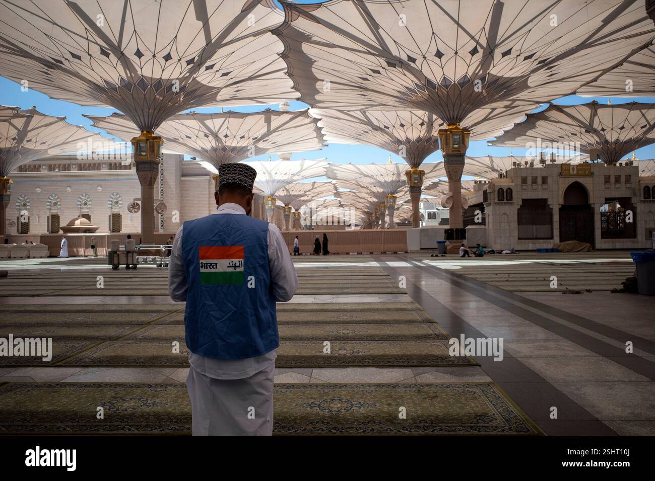 Medina, Saudi Arabia - June 29, 2024: A Hajj and Umrah pilgrim from ...