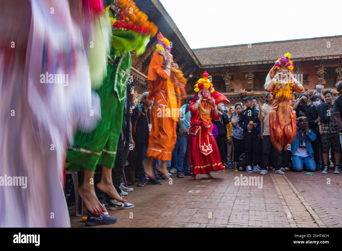Newar boys of Bajracharya or Shakya caste don clothes, ornaments, and ...