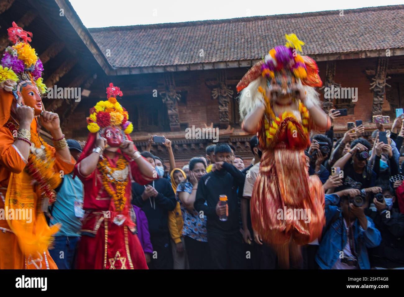 Newar boys of Bajracharya or Shakya caste don clothes, ornaments, and ...