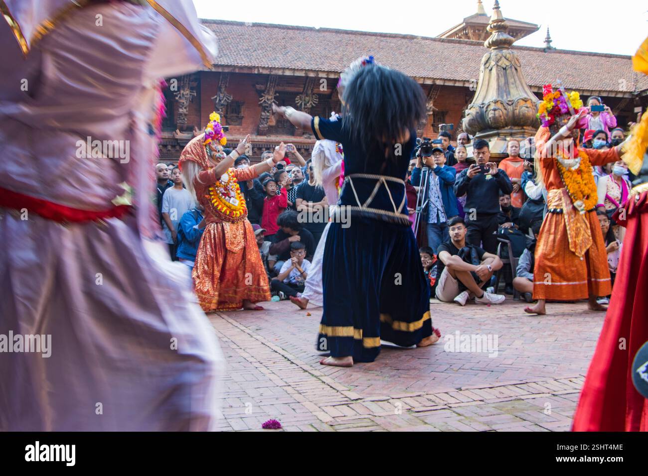 Newar boys of Bajracharya or Shakya caste don clothes, ornaments, and ...