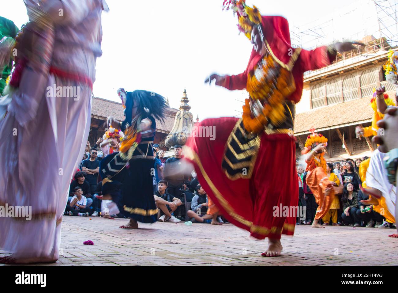 Newar boys of Bajracharya or Shakya caste don clothes, ornaments, and ...