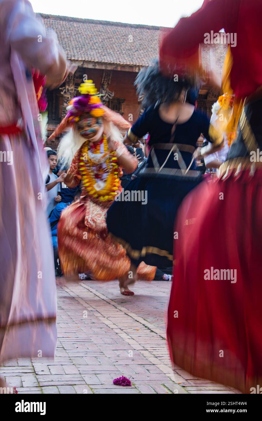 Newar boys of Bajracharya or Shakya caste don clothes, ornaments, and ...