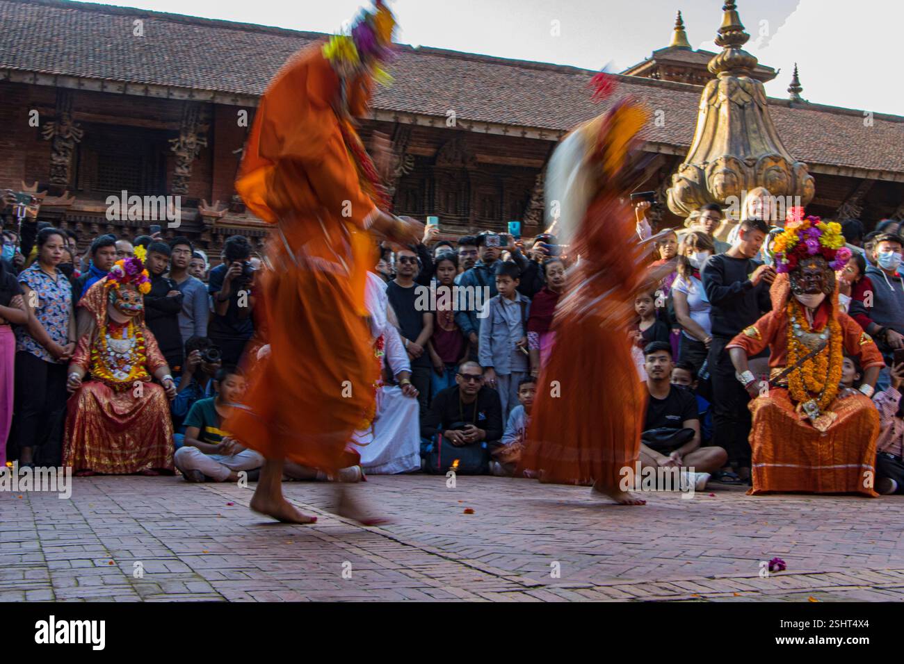 Newar boys of Bajracharya or Shakya caste don clothes, ornaments, and ...
