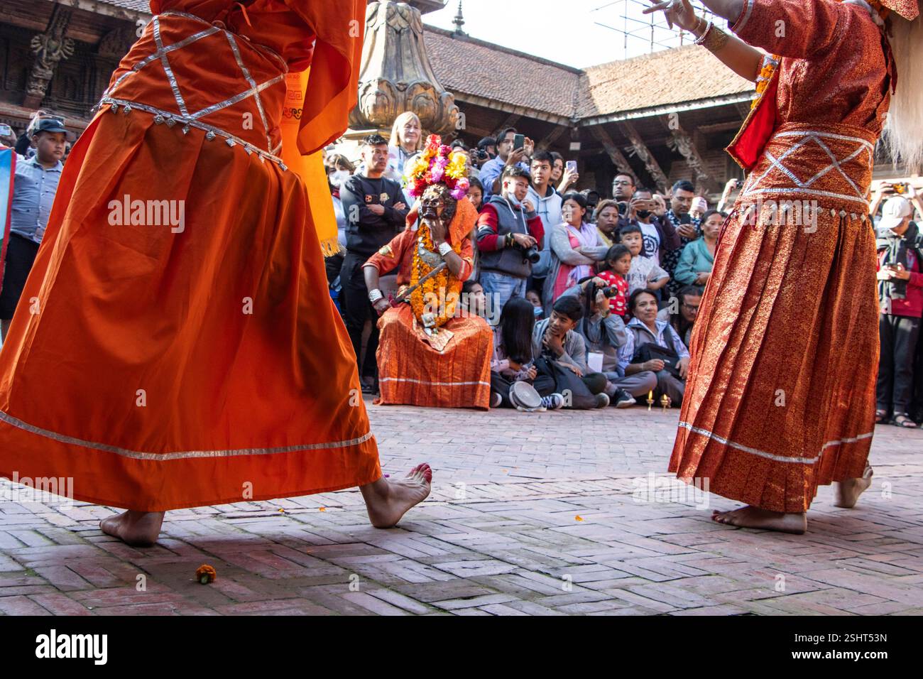 Newar boys of Bajracharya or Shakya caste don clothes, ornaments, and ...