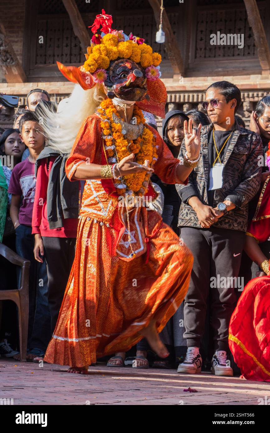 Newar boys of Bajracharya or Shakya caste don clothes, ornaments, and ...