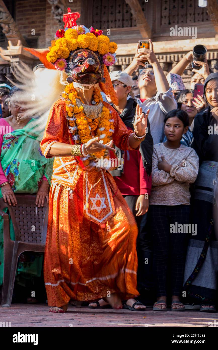 Newar boys of Bajracharya or Shakya caste don clothes, ornaments, and ...