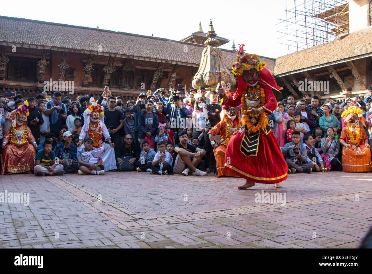 Newar boys of Bajracharya or Shakya caste don clothes, ornaments, and ...