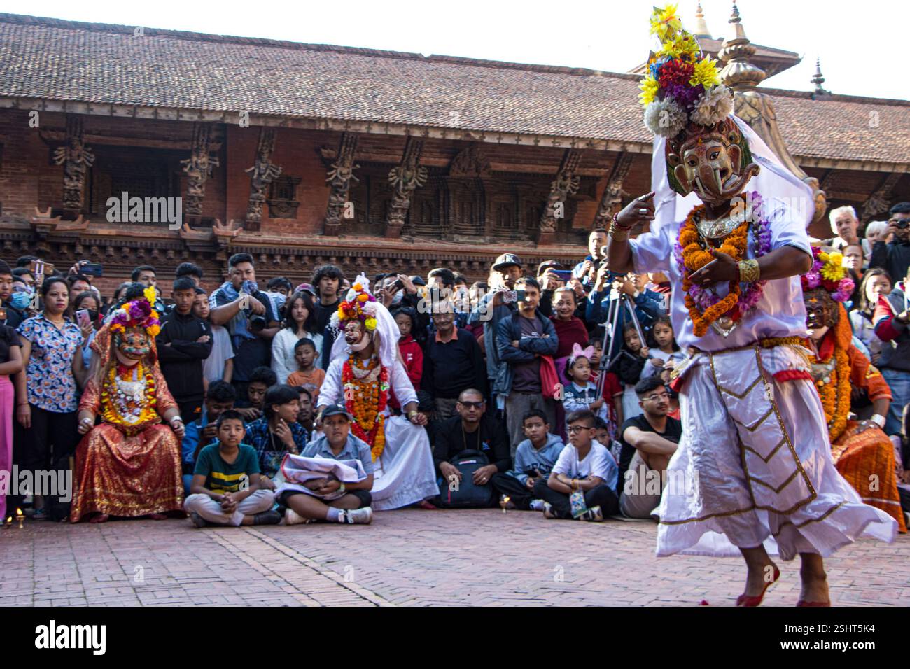 Newar boys of Bajracharya or Shakya caste don clothes, ornaments, and ...