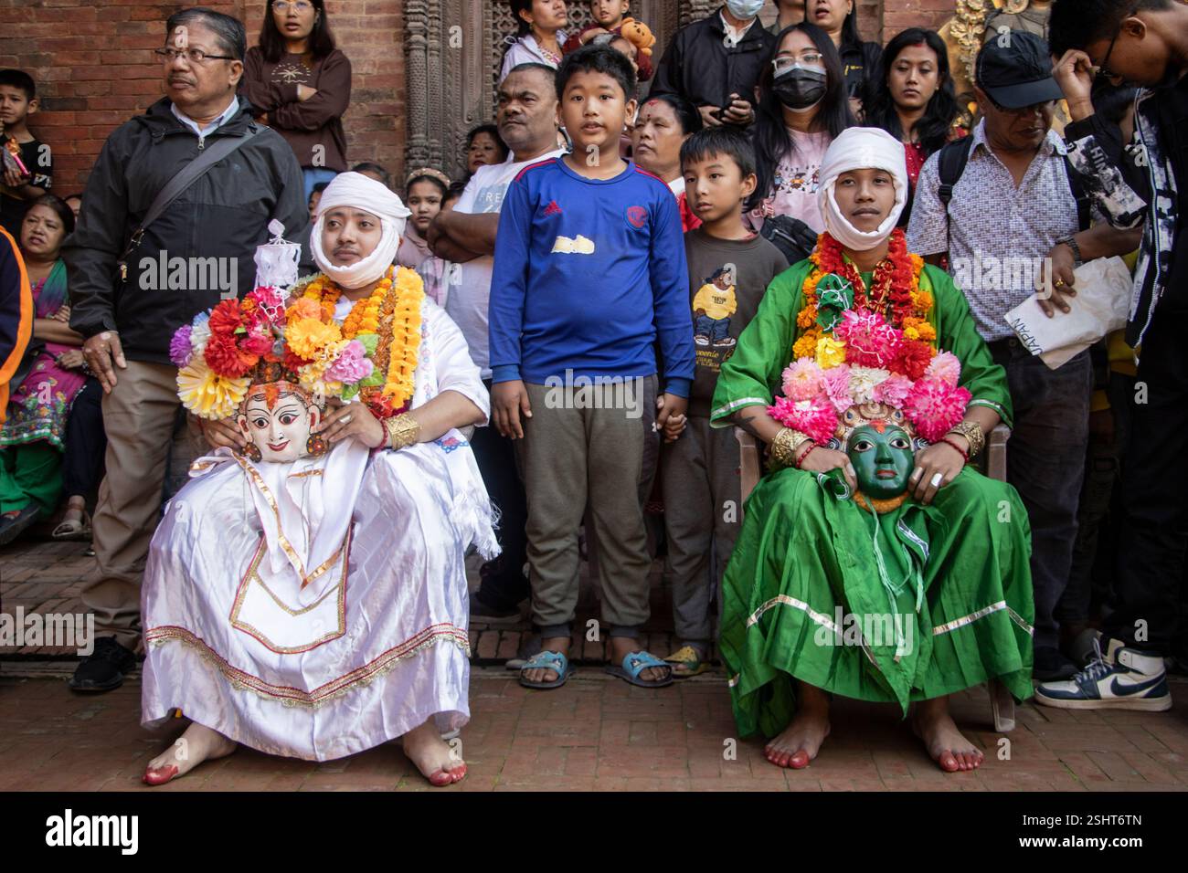 Ashtamatrika dance featuring 8 mother goddesses and 5 Newar Patron ...