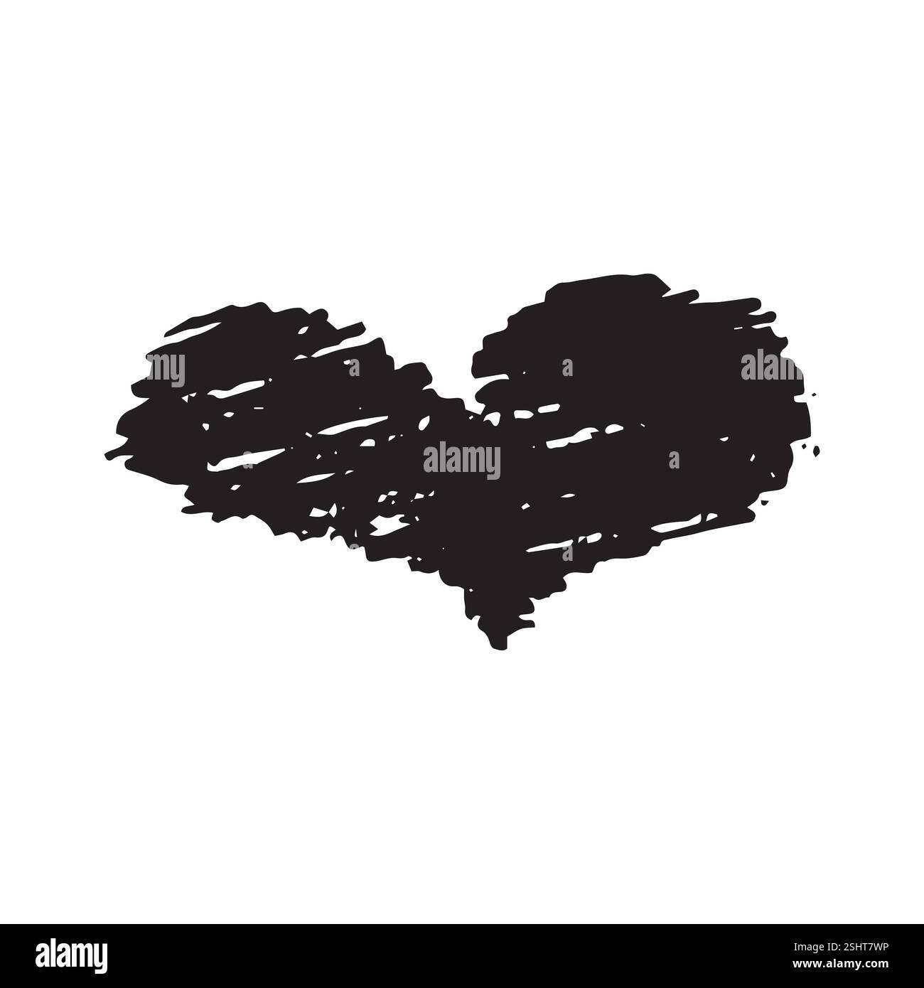 Sketch Scribble Heart. Hand drawn Pencil Scribble Hearts. Vector ...