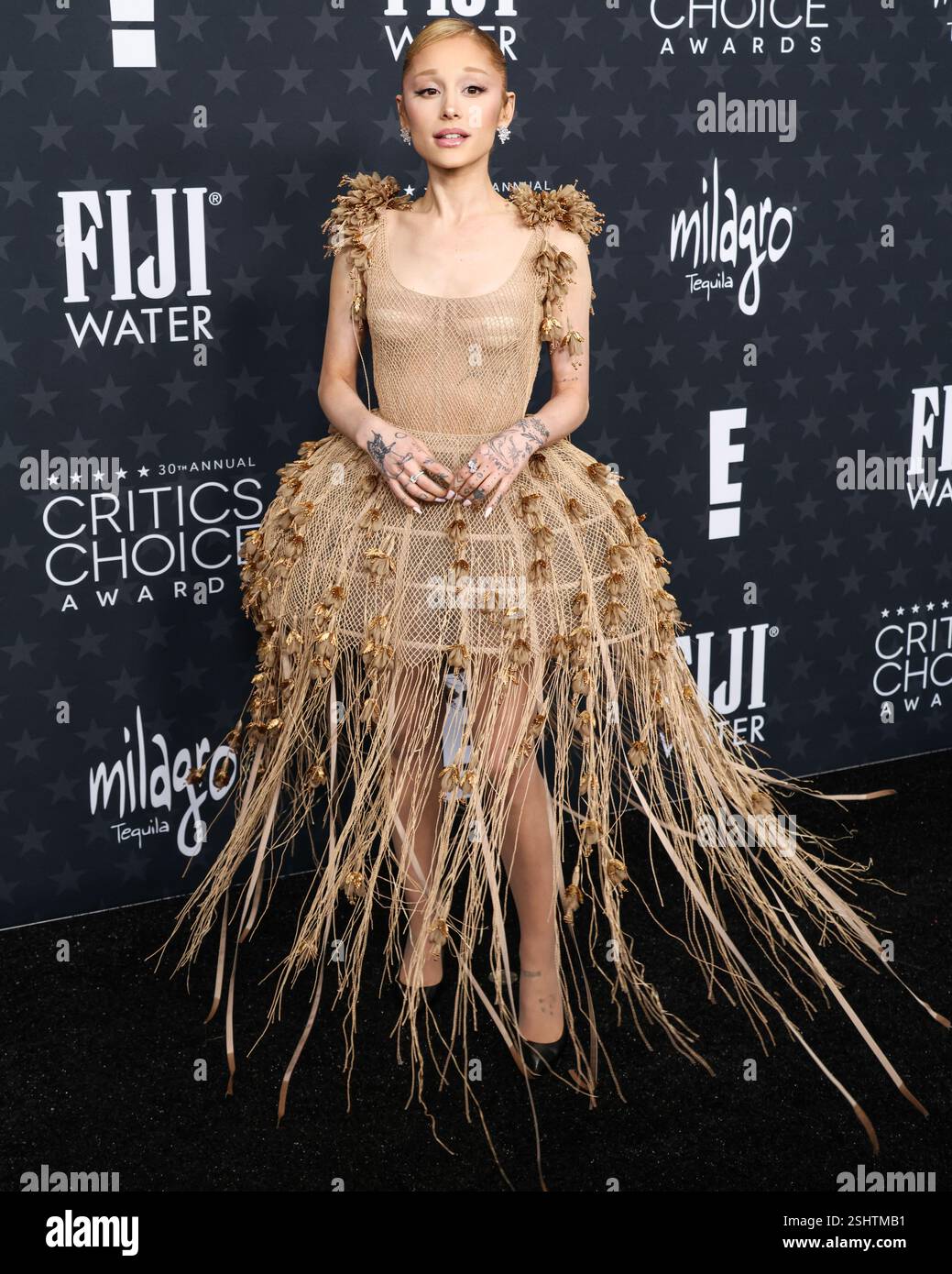 SANTA MONICA, LOS ANGELES, CALIFORNIA, USA - FEBRUARY 07: Ariana Grande ...