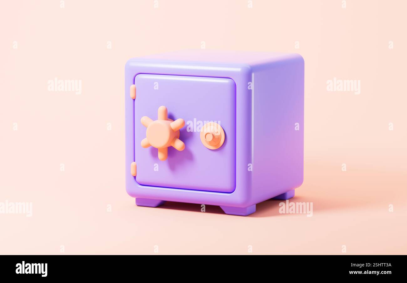 Cartoon save box model, financial management concept, 3d rendering. 3d ...
