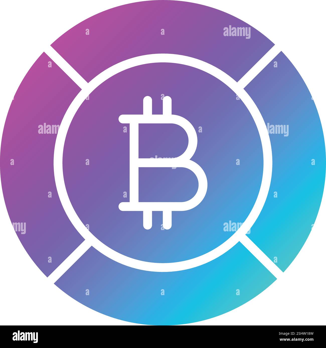 Bitcoin icon flat design Cut Out Stock Images & Pictures - Alamy
