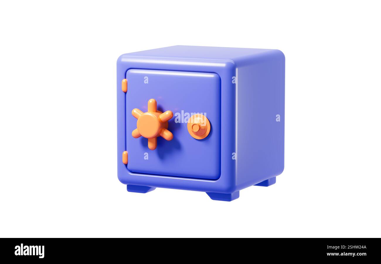 Cartoon save box model, financial management concept, 3d rendering. 3d ...