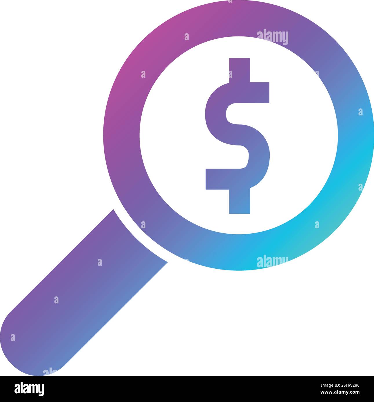 Magnifier glass money icon Stock Vector Images - Alamy