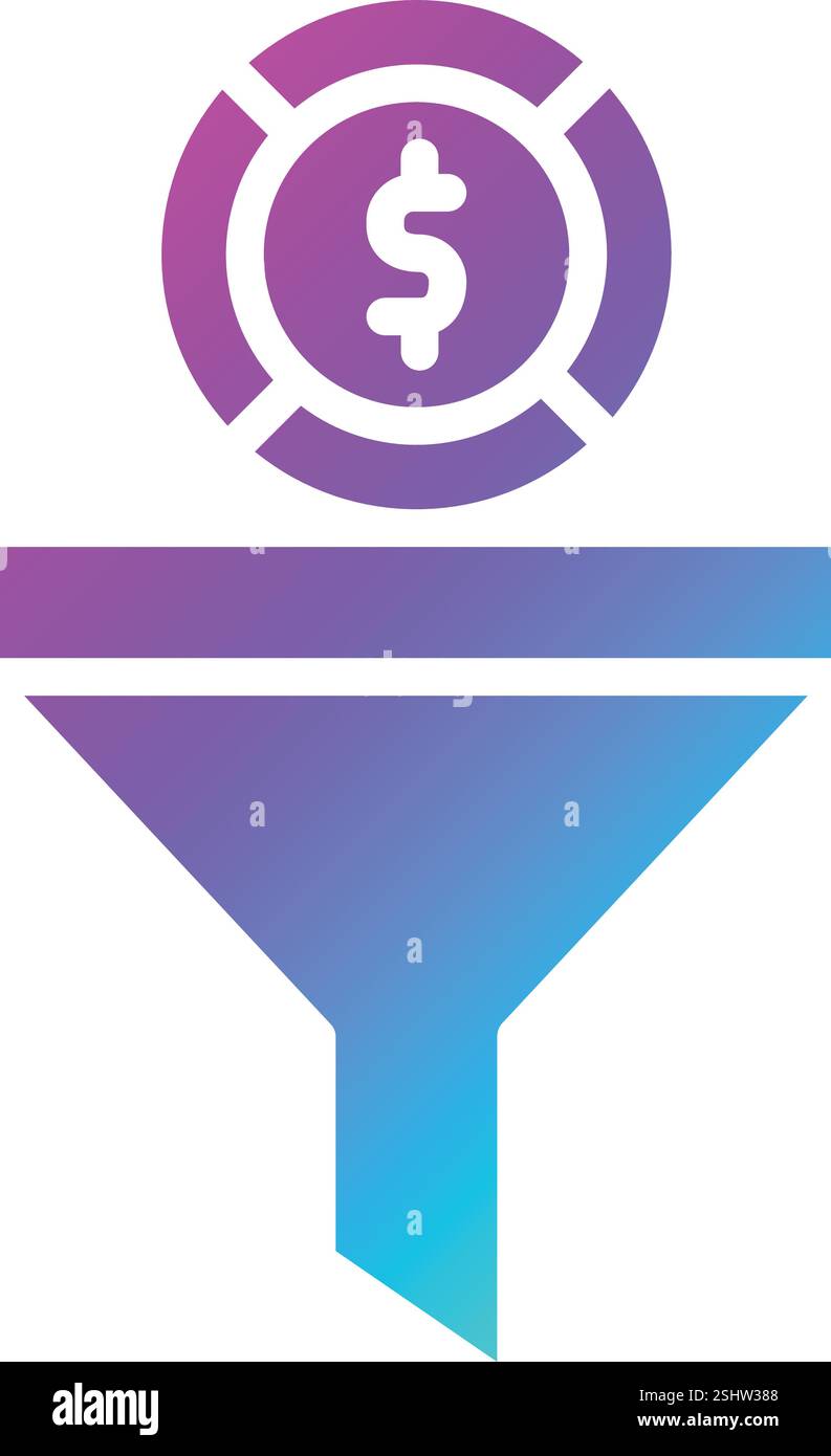 Funnel filter thin line Cut Out Stock Images & Pictures - Alamy