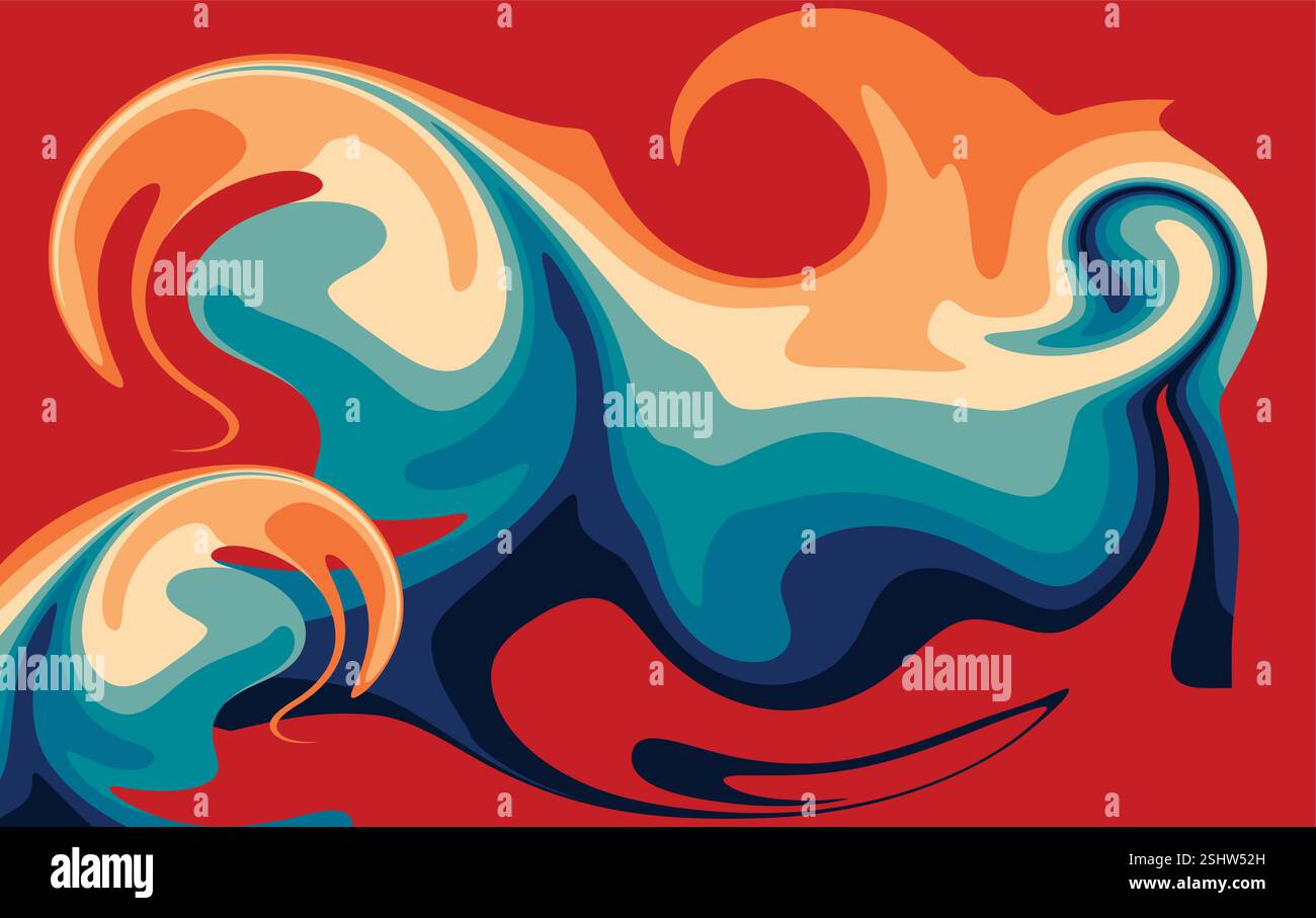 Liquid paint flow Stock Vector Images - Alamy