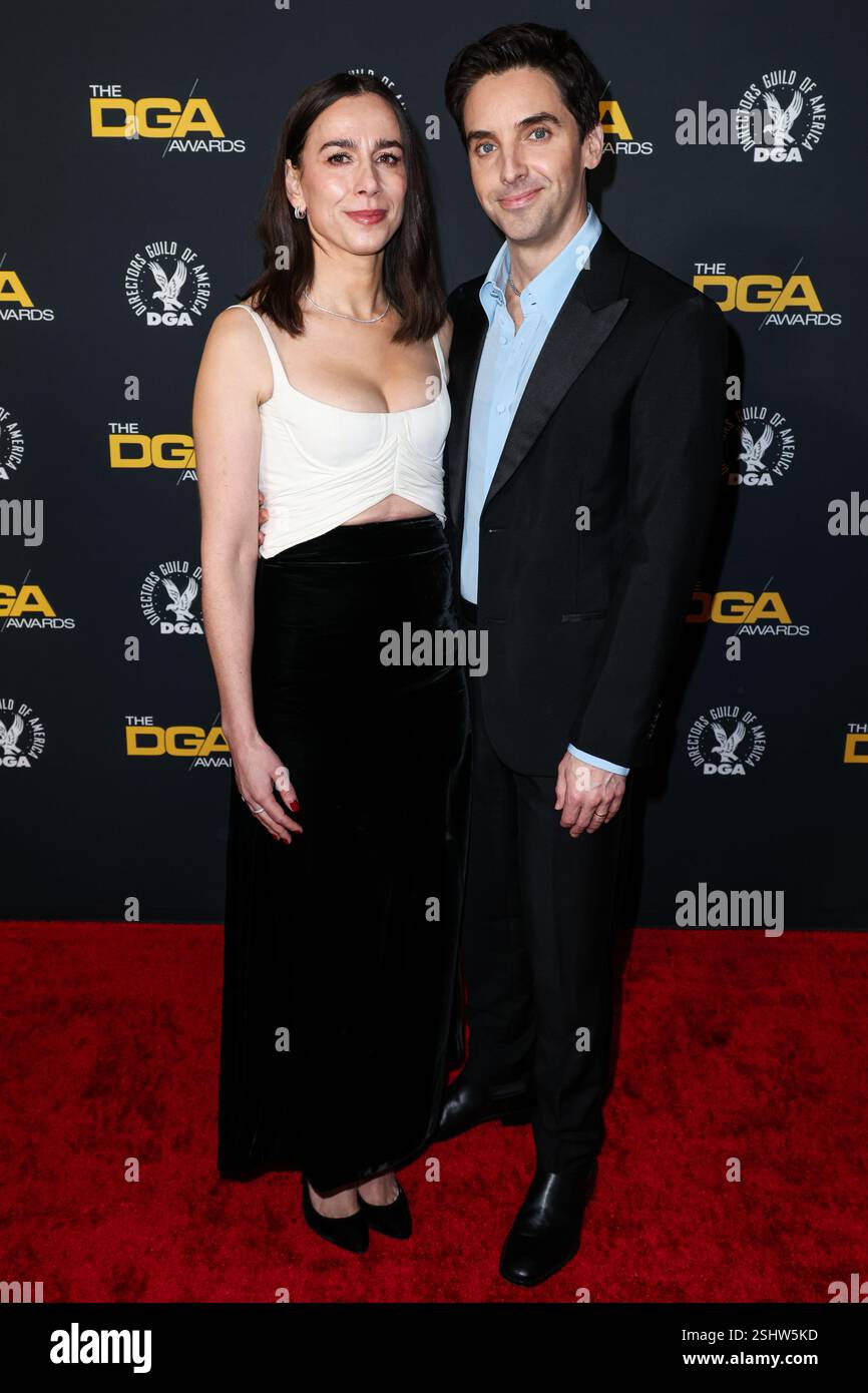 BEVERLY HILLS, LOS ANGELES, CALIFORNIA, USA - FEBRUARY 08: Lucia Aniello and husband Paul W ...