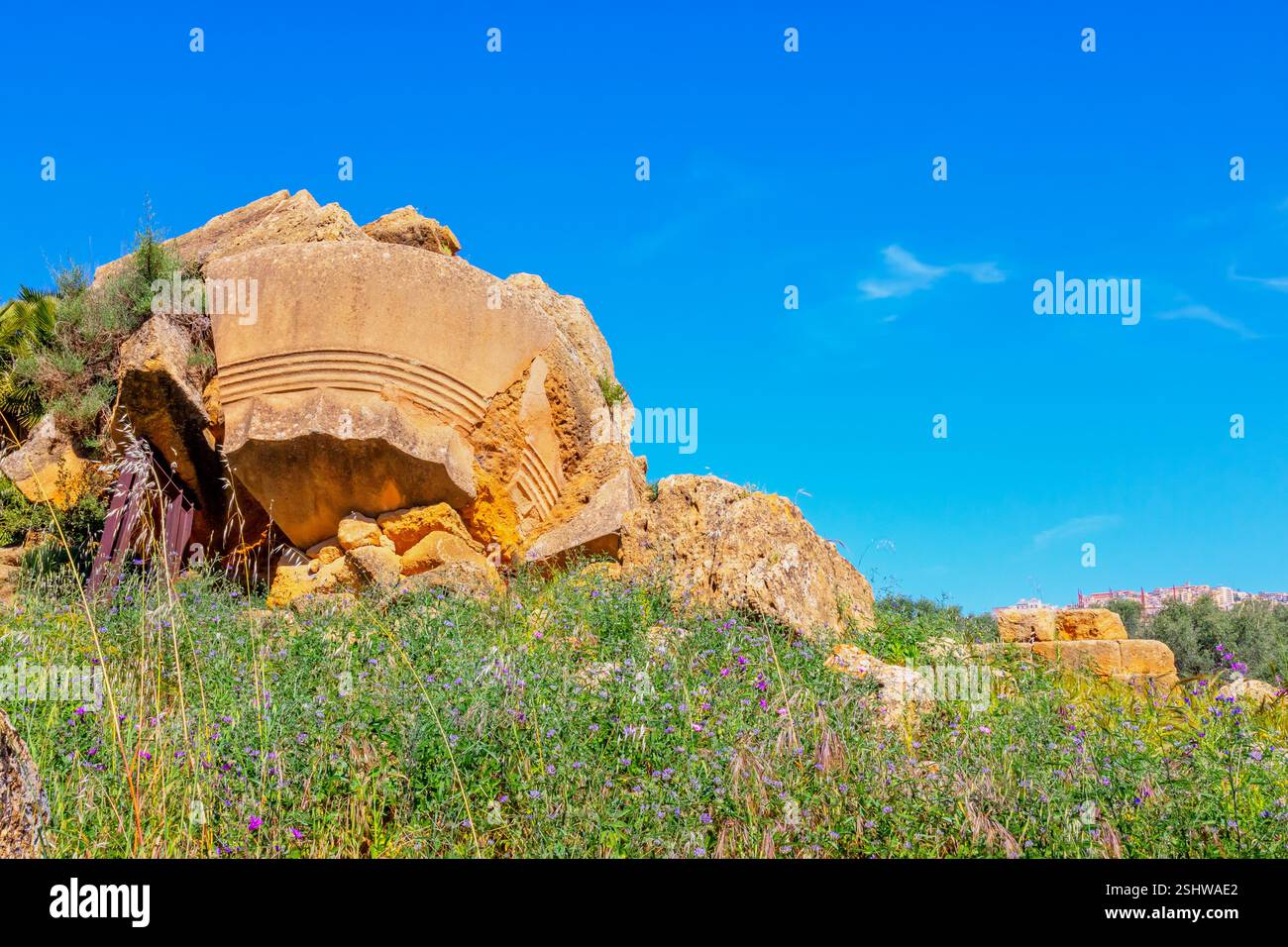 Temple of Olympian Zeus, Valley of Temples, Agrigento, Sicily, Italy ...