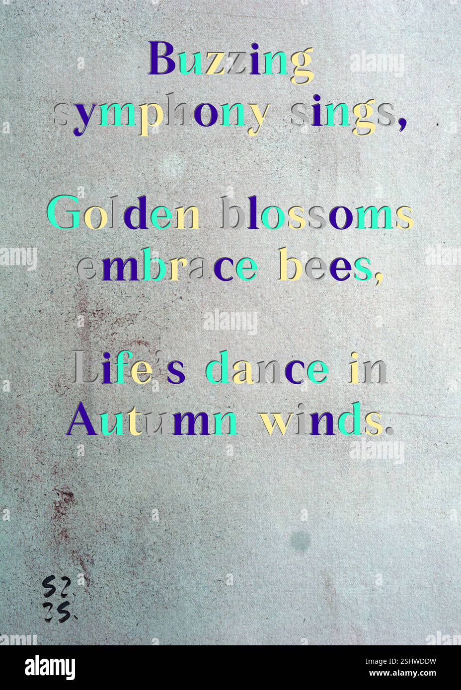 Buzzing symphony sings, Golden blossoms embrace bees, Life's dance in ...