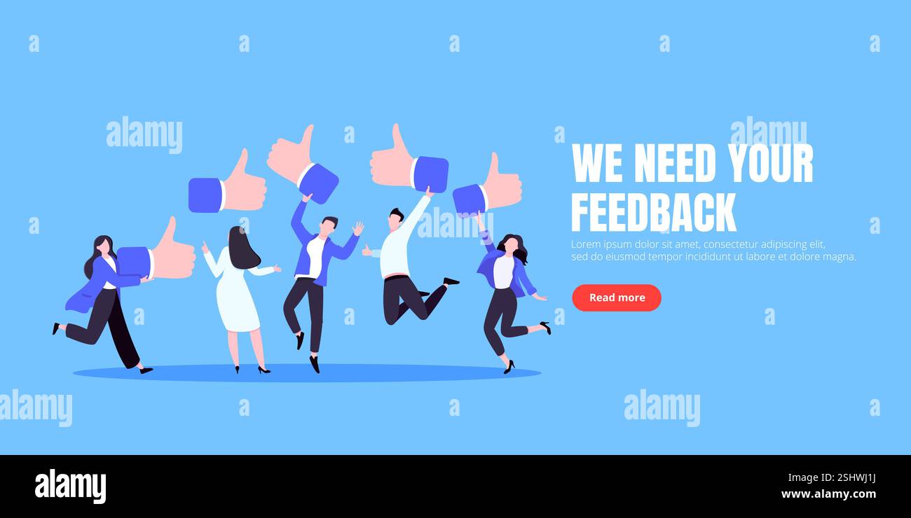 Customer feedback, employee or client satisfaction rating review with ...