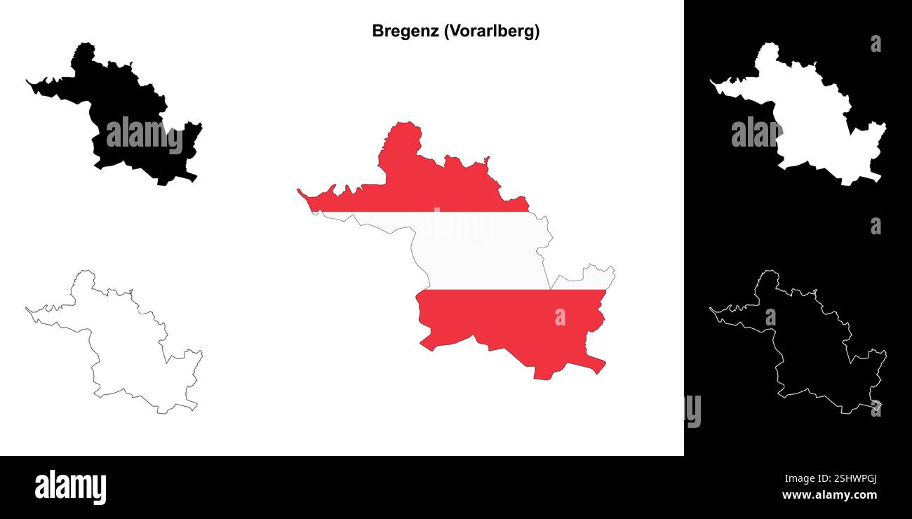 Bregenz blank outline map set Stock Vector Image & Art - Alamy