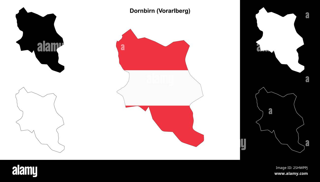 Dornbirn blank outline map set Stock Vector Image & Art - Alamy