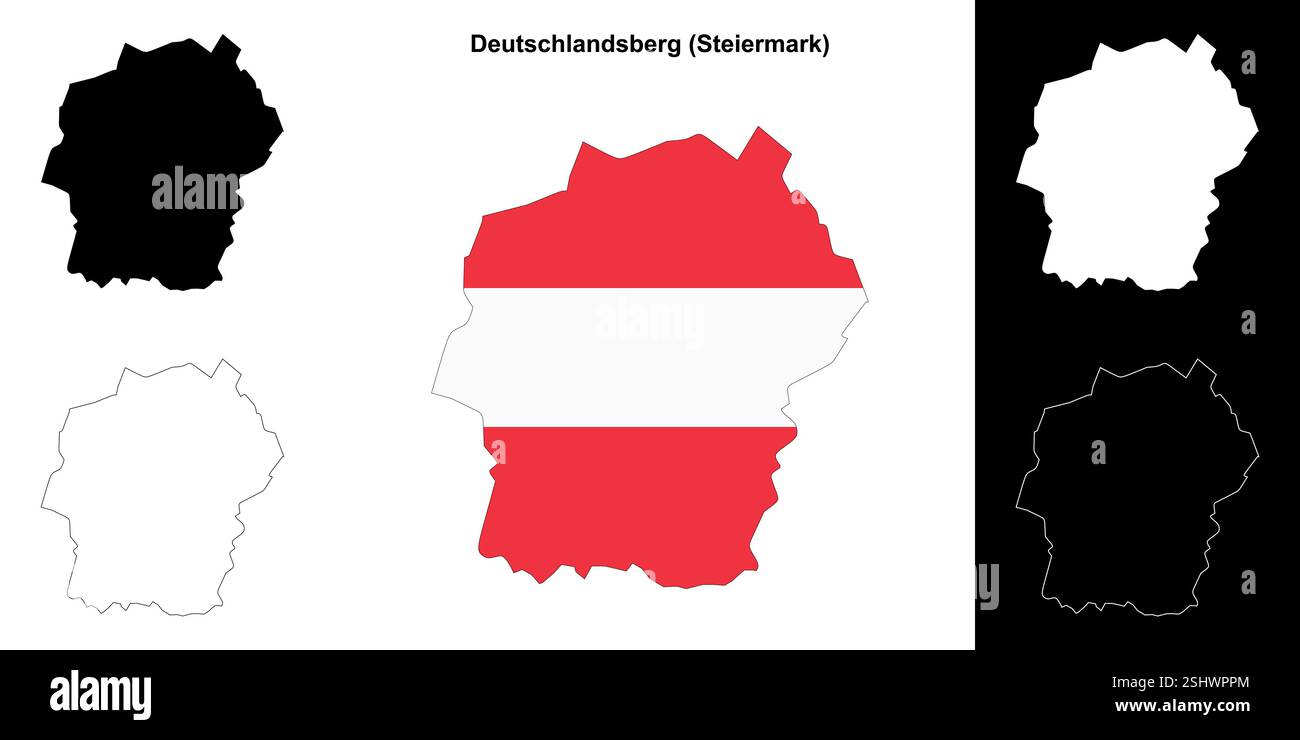 Deutschlandsberg blank outline map set Stock Vector Image & Art - Alamy