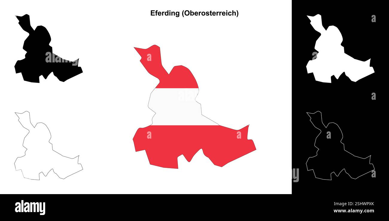 Eferding blank outline map set Stock Vector Image & Art - Alamy