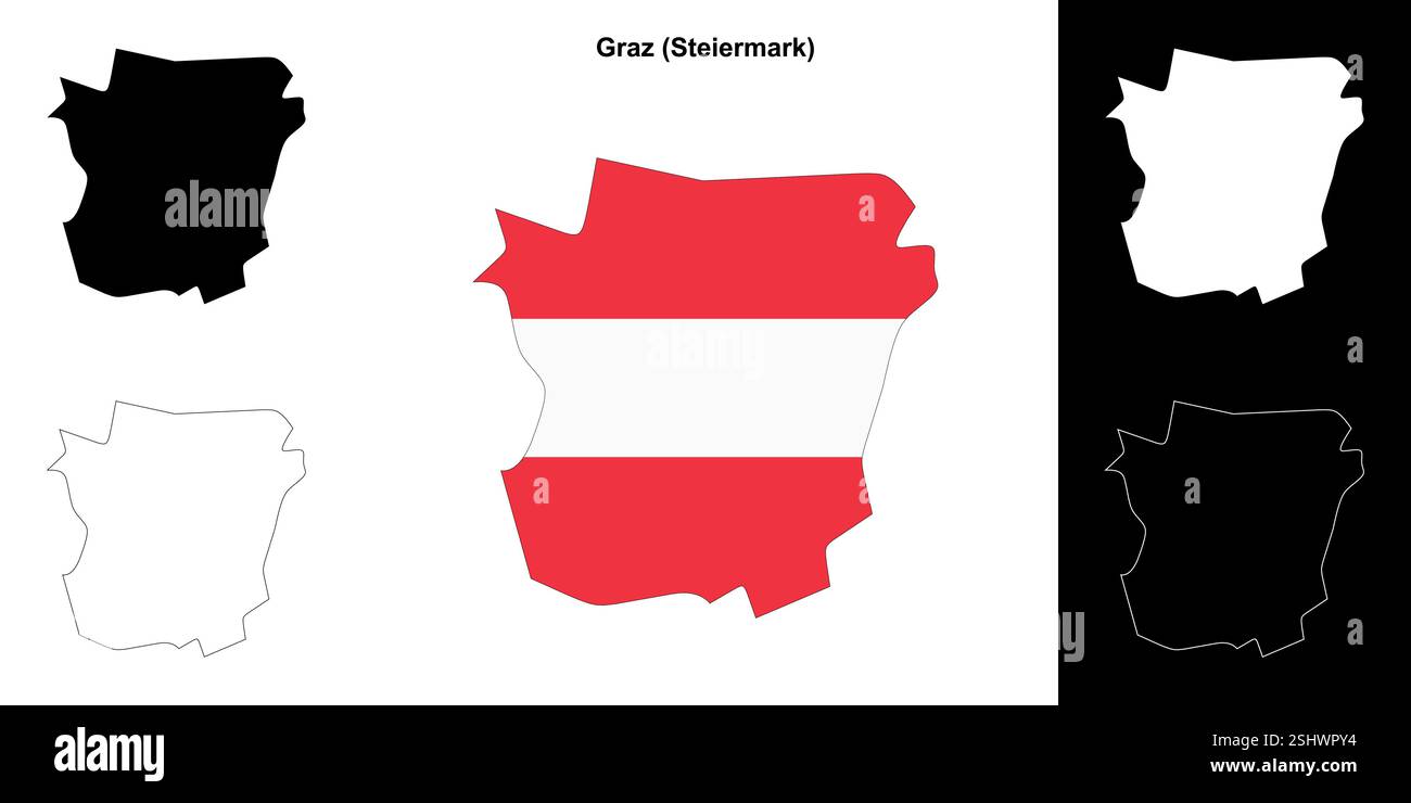 Graz outline map Stock Vector Images - Alamy