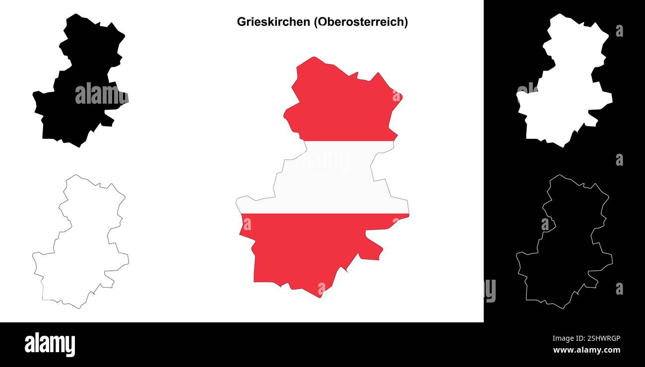 Grieskirchen blank outline map set Stock Vector Image & Art - Alamy