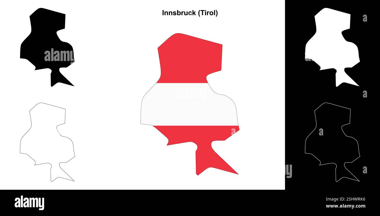 Innsbruck blank outline map set Stock Vector Image & Art - Alamy