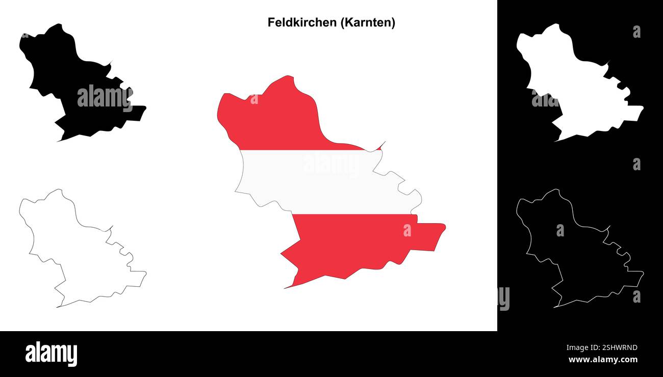 Feldkirchen blank outline map set Stock Vector Image & Art - Alamy