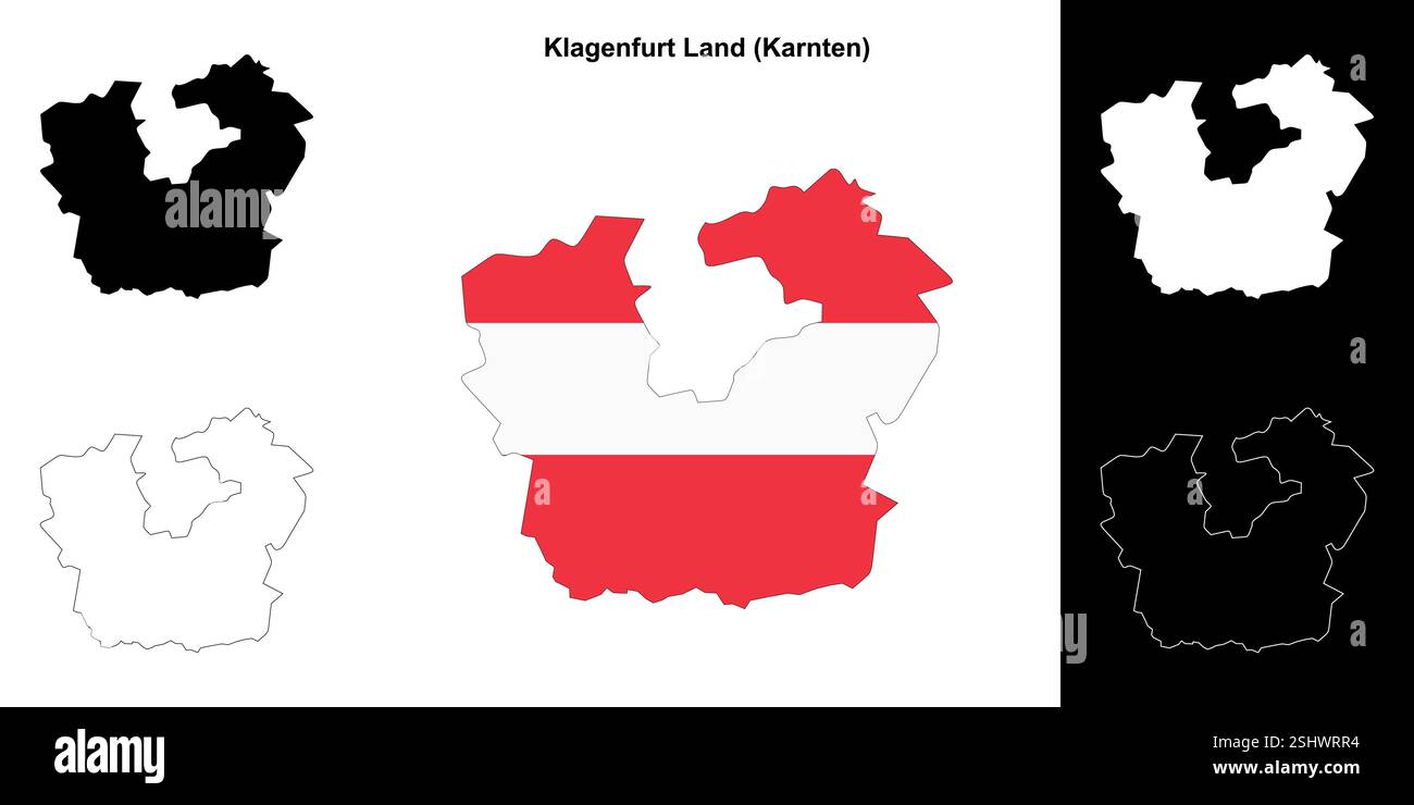 Klagenfurt Land blank outline map set Stock Vector Image & Art - Alamy