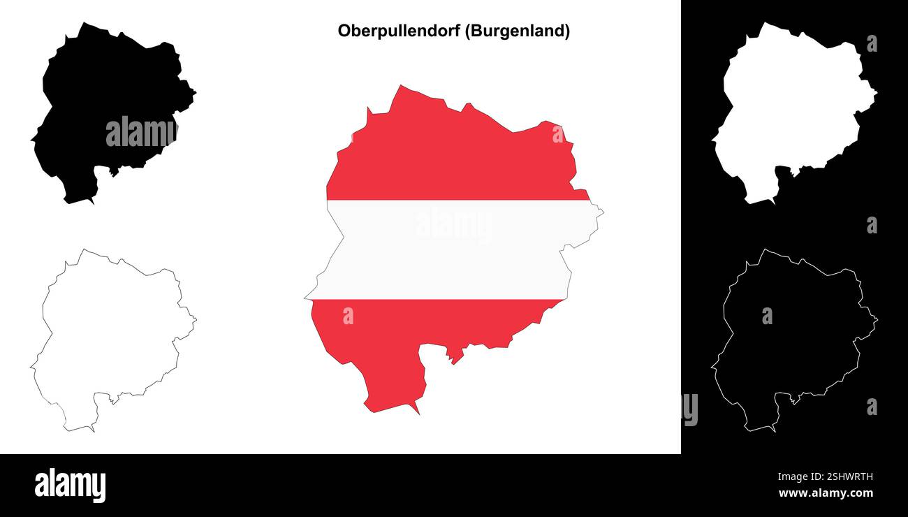 Oberpullendorf blank outline map set Stock Vector Image & Art - Alamy