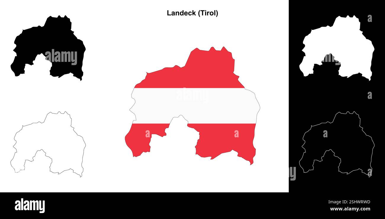 Landeck blank outline map set Stock Vector Image & Art - Alamy