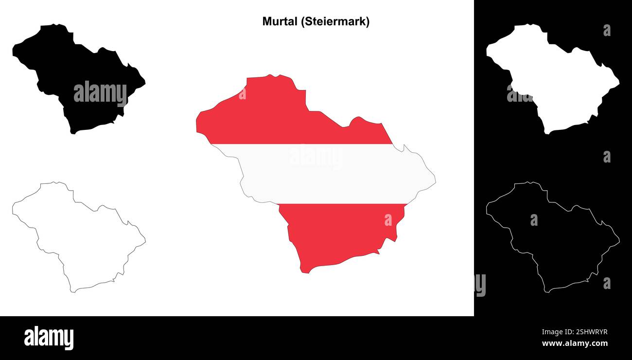 Murtal blank outline map set Stock Vector Image & Art - Alamy