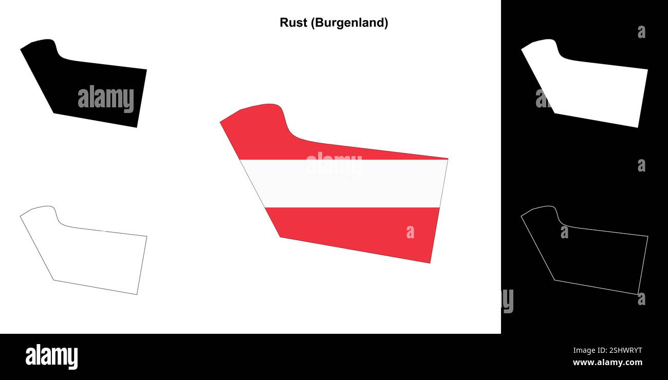 Rust blank outline map set Stock Vector Image & Art - Alamy