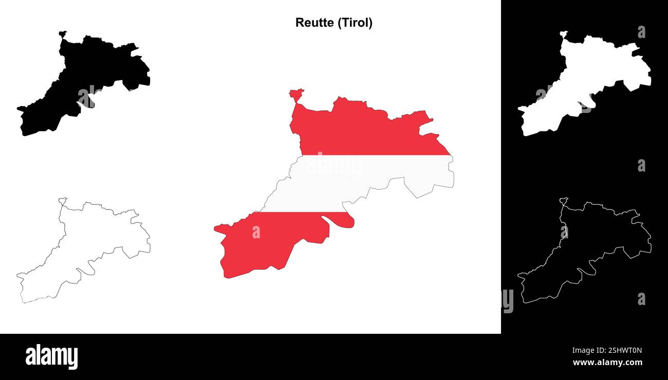 Reutte outline map hi-res stock photography and images - Alamy