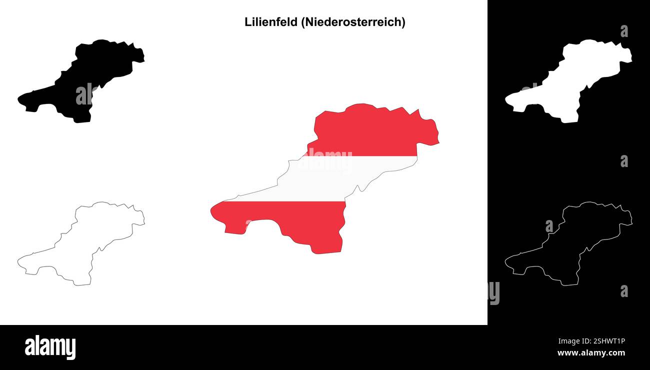 Lilienfeld outline map hi-res stock photography and images - Alamy