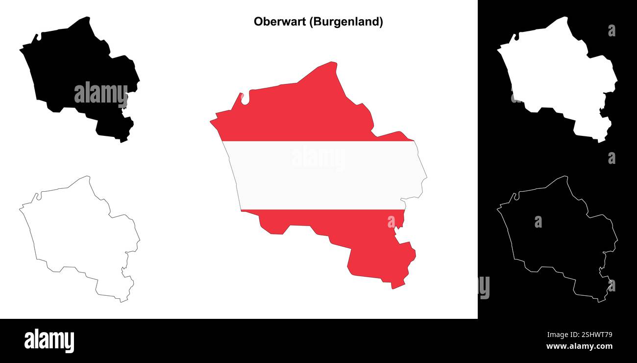 Oberwart vector outline map hi-res stock photography and images - Alamy