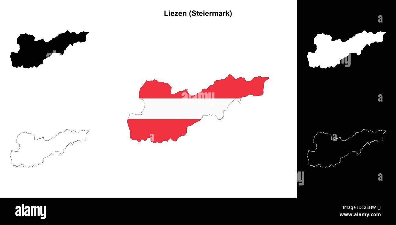 Liezen blank outline map set Stock Vector Image & Art - Alamy
