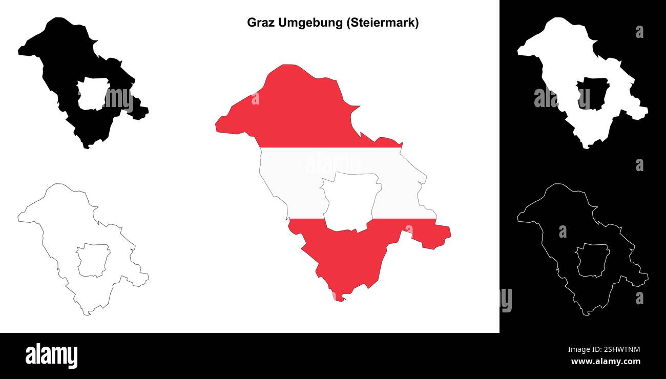 Graz Umgebung blank outline map set Stock Vector Image & Art - Alamy