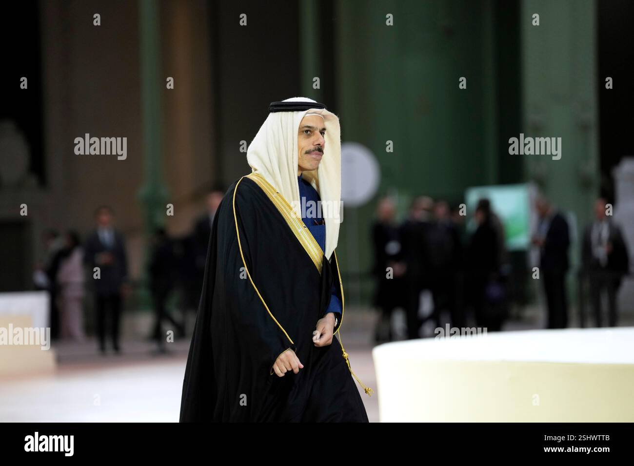 Saudi Arabia's Foreign Minister Faisal bin Farhan Al Saud arrives at the Grand Palais during the ...